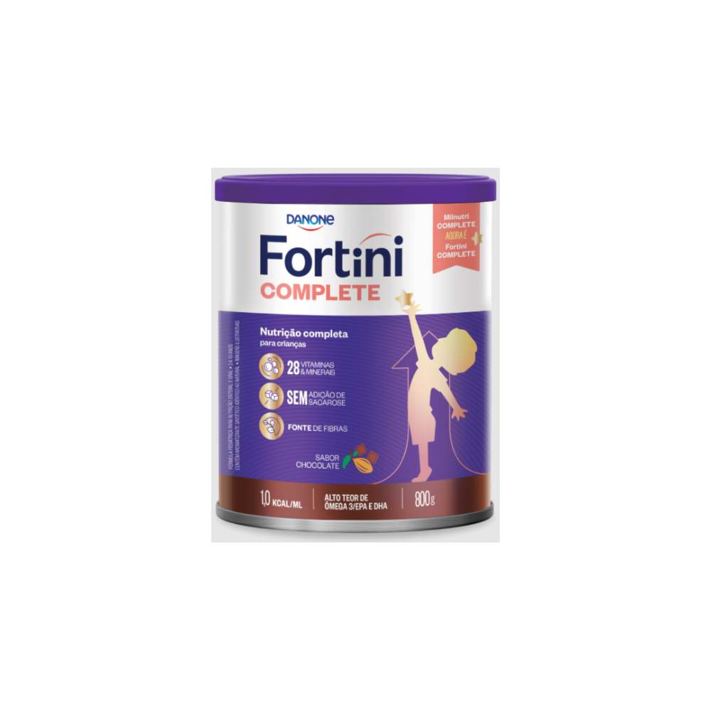 Fortini Complete Chocolate Em Pó Danone 800g | Nutriport